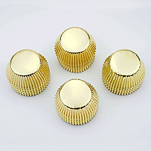 Gifbera Mini Foil Baking Cups Gold, 300-Count Bright Foil Paper Gold Cupcake Liners Mini Size