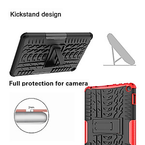 Boskin for Kindle Fire hd 8 / hd 8 Plus case 2024 2022 2020 Release 14th 12th 10th Generation Kickstand Heavy Duty Shockproof Cover (Blue)