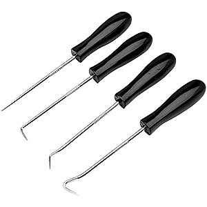 Performance Tool 1103 4-Piece Hook & Pick Set - Mark Metal or Plastic, Separate Wiring, Remove Fuses, Pick Up Small Parts and Washers