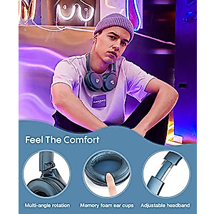 INFURTURE Active Noise Cancelling Headphones, H1 Wireless Over Ear Bluetooth Headphones, Deep Bass Headset, Low Latency, Memory Foam Ear Cups,40H Playtime