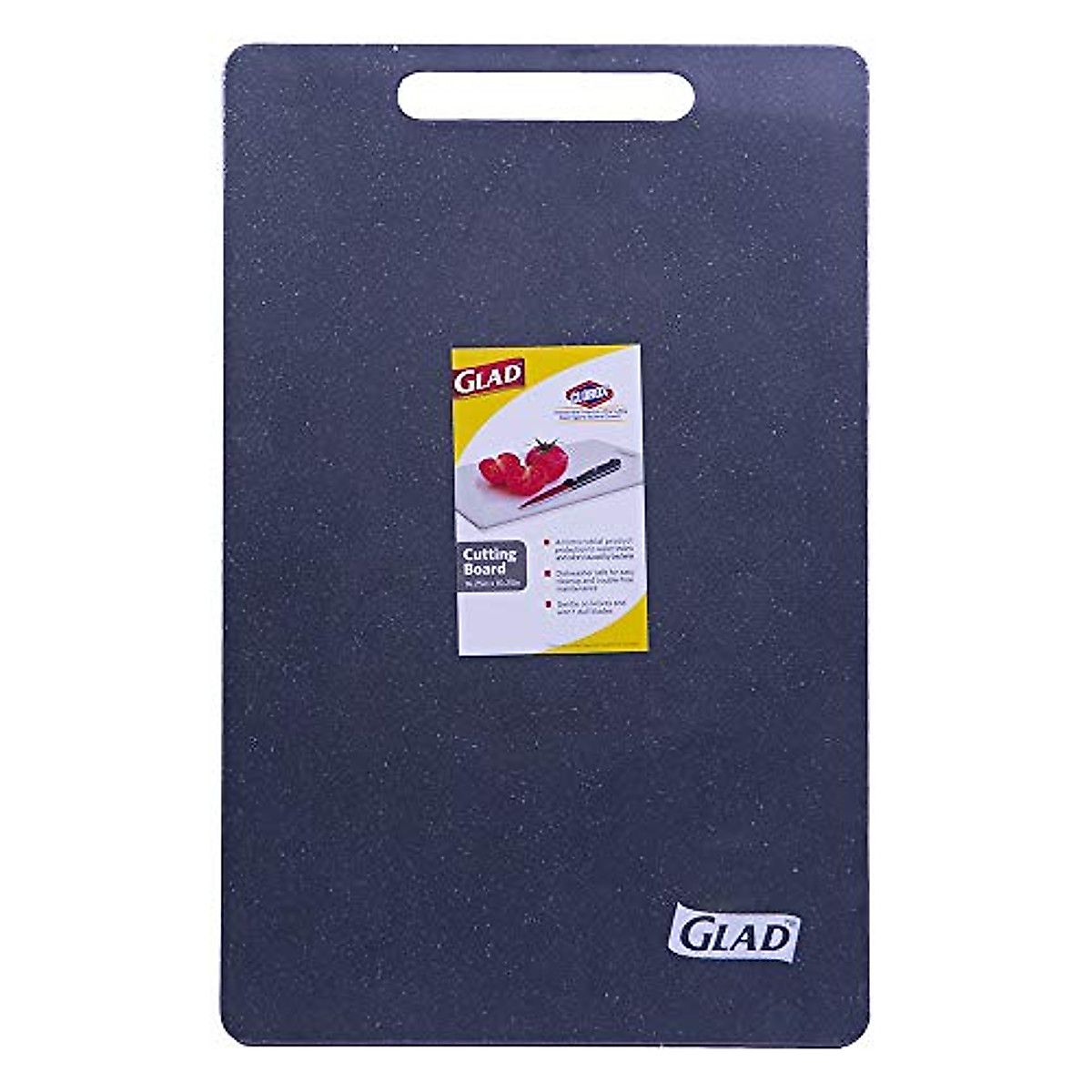 Glad Extra Large Kitchen Cutting Chopping Board | Dishwasher Safe | Non Porous, Easy to Clean, Gentle on Knives | 16.25" x 10.25", Color Will Vary