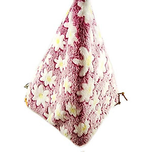 Bird Plush Perch Tent Winter Warm Triangle Hammock Nest Bed for Parrot Budgie Parakeet Cockatiel Lovebird (M)