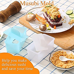 Spam Musubi Mold, Spam Slicer Musubi Maker Kit Onigiri Musubi Mold, Egg Cutter for Boiled Eggs, Cheese Strawberry Apple Luncheon Meat Hot Dog Slicer