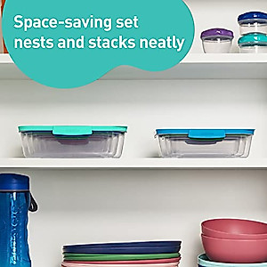 Sistema Nest It Food Storage Containers with Lids, Multicolor, (Pack of 8)