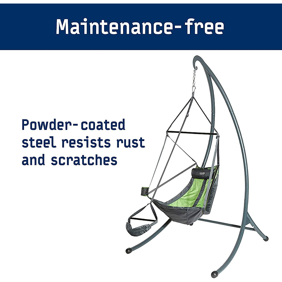 ENO SkyPod Hanging Chair Stand - Stand for 1 Person Backyard Hammock Chair Swing - Outdoor Patio Furniture for Backyard, Lawn, or Balcony - Charcoal