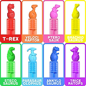 Dinosaur Egg Party Favors, 32Pcs Mini Bubble Wands Bulk with Gift Box, 3D Dino Birthday Decorations, Safari Goody Bag Stuffer, Pinata Filler Supplies, Kids Classroom Prizes, Toddler Toys for Boy Girl