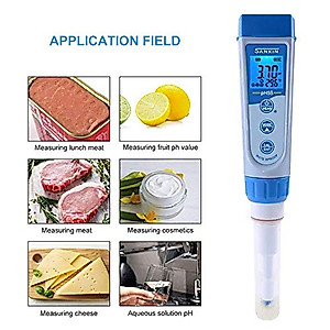 Y-LKUN Water Quality Meter PH5S Ph Meter Range: -2.00~16.00 PH Value Waterproof Pen Type Digital Food PH Tester for Cheese and Fruit Measuring Tool Moisture Meter