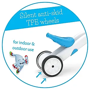 Chillafish Bunzi Gradual Balance Bike and Tricycle,6 inches, 2-in-1 Ride on Toy for 1-3 Years Old, Silent Non-Marking Wheels, Lime