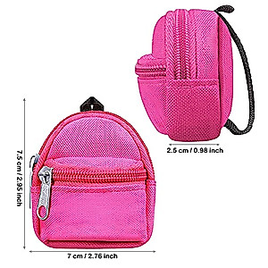 Joyfun 31 Pcs 11.5 inch Doll School Accessories 4 Doll Backpack Bag with Zipper with 4 Computers 7 Pcs Study Accessories 8 Pcs Stationery Sets 4 headsets for 11.5 inch Doll
