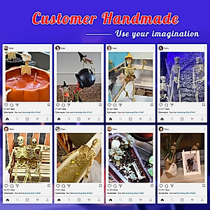 MUXIUNT 16 Pcs Halloween Mini Skeleton Figurine Decoration,6”Halloween posable Skeleton Decor,Small Plastic Skeleton Figure for Halloween Spooky Home Decor Haunted House Decorations Party Favors