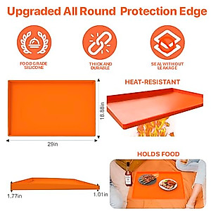 Diketone Silicone Griddle Cover fit Blackstone 28 Inch Griddle, Heavy Duty Upgraded Full-Cover, Reusable Food Grade Silicone Protective Grill Mat, Griddle Accessories for Blackstone (Fit 28" Griddle)