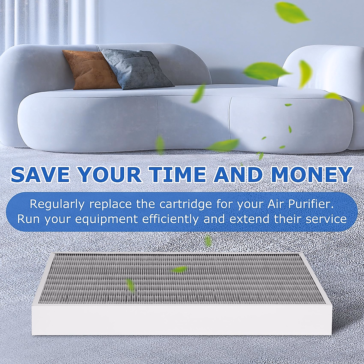 PGAPXCAR2025-A02 MERV-16 Air Filter for Bryant/Carrier Air Purifier Cartridge, Upgraded Filter Perfectly Fits for Bryant/Carrier PGAPAXX2025, PGAPXCAR2025, AGAPXCAR2025 Filter (20x25x3in)-2 Pack