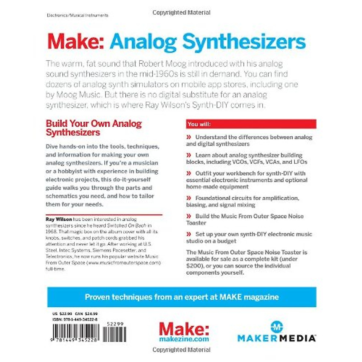 Make: Analog Synthesizers: Make Electronic Sounds the Synth-DIY Way