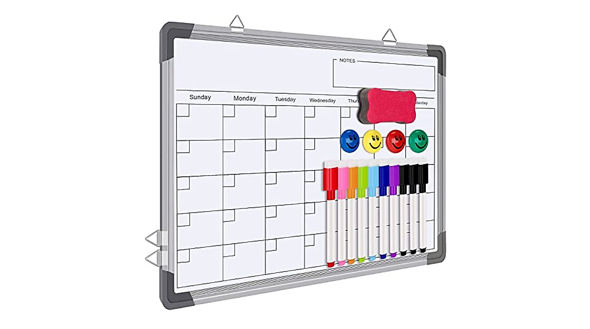 Polegas Magnetic Dry Erase Calendar Whiteboard for Home & Office