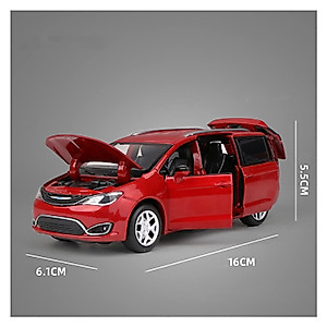 ROHKUS Pull Back Children Birthday Gift Boys for Toys 1:32 for Chrysler Pacifica Van Alloy Toy Car Diecast MPV Model Sound Light (Size : B)