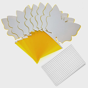 Faicuk Dual-Sided Yellow Sticky Fly Traps for Plant (20 Pack Butterfly)