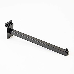 12" Square Faceout Display Attaches to Slatwall - Used for Displaying Clothing, Accessories and Housewares (Quantity 10) (10, Black)