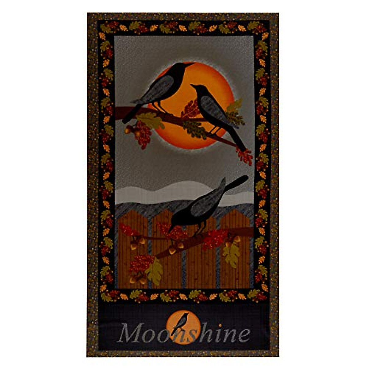 Henry Glass Moonshine 24" Panel Black, Fabric