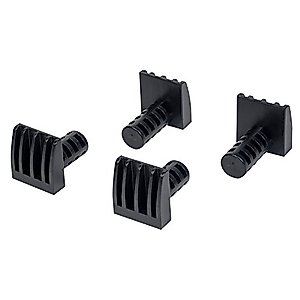 POWERTEC 71037 Low Profile Bench Dogs | Woodworking Workbench Peg Stoppers for 3/4" Holes | Black – 4 Pack