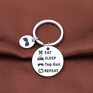 KUIYAI Eat Sleep Top Gun Repeat Keychain (Eatsleep-Top Gun KS)