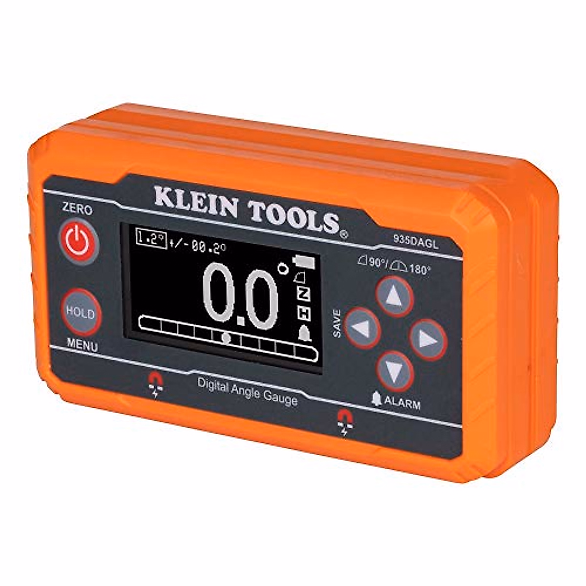 Klein Tools 935DAGL Digital Level Angle Finder with Programmable Angles, Measures 0 - 90 and 0 - 180 Degree or Dual Axis Bullseye Ranges