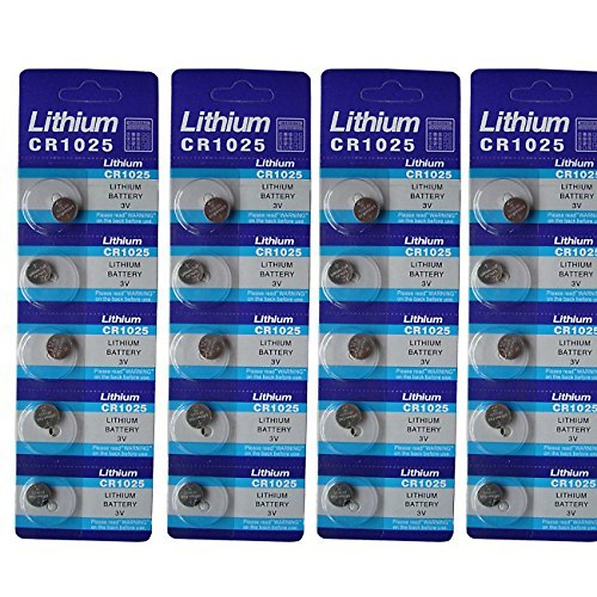 Generic Cr1025 Br1025 1025 3V Lithium Batteries 20 Pcs 4 Cards FBA