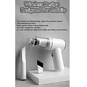 Bee Flower Car Vacuum, 2023 New Bee Flower Cordless Vacuum Cleaner Car Handheld Vacuum, Bee Flower Vacuum with 6000pa Powerful Suction, Tiny Car Vacuum Cleaner for Car, Furniture, Office (A)