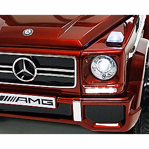 Kids Ride on Powered Car Licensed Mercedes-Benz 12V Remote Controller, mp3 Player /USB/TF Cards Bluetooth Foot pendal for Ages 3 up-Red