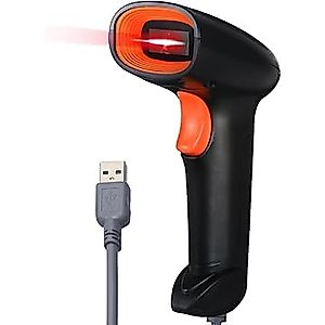 Handheld USB Barcode Scanner Wired Automatic 1D Bar Code Reader for Supermarket, Convenience Store, Warehouse