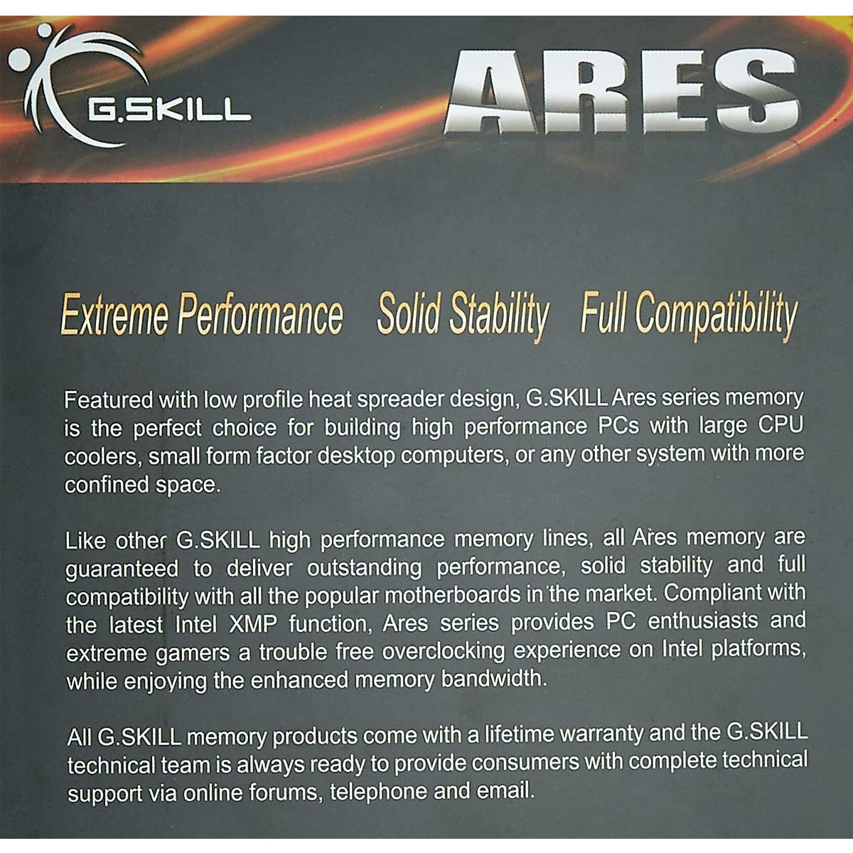 G.SKILL Ares Series 16GB (2 x 8GB) 240-Pin DDR3 SDRAM DDR3 2400 (PC3 19200) Desktop Memory Model F3-2400C11D-16GAB