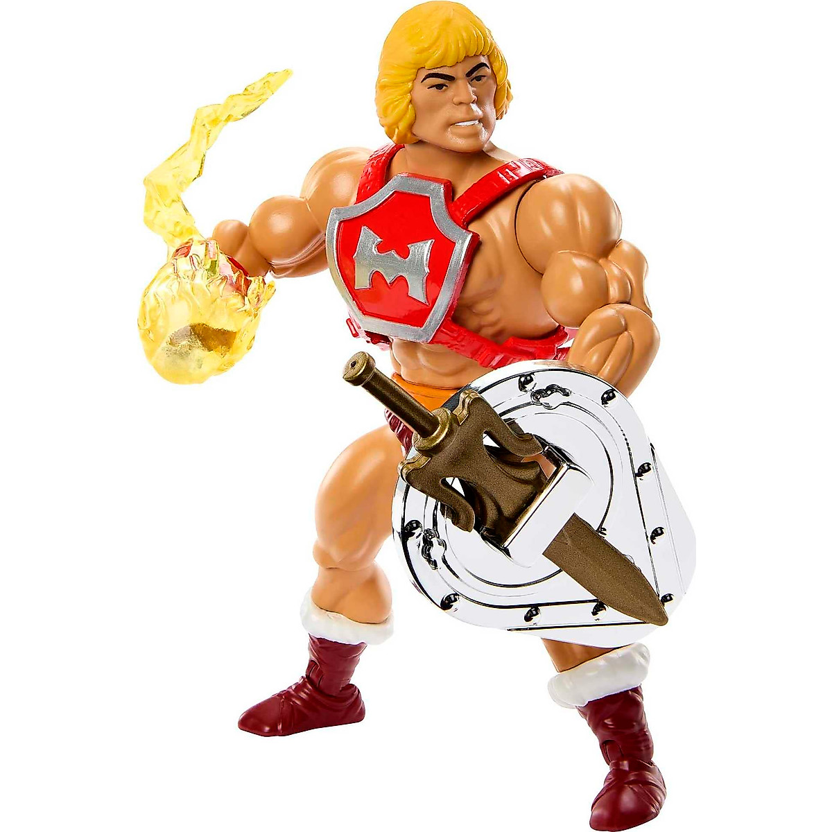 Masters of the Universe Origins Toy, He-Man Deluxe Thunder Punch Action Figure with Accessories, MOTU Collectible