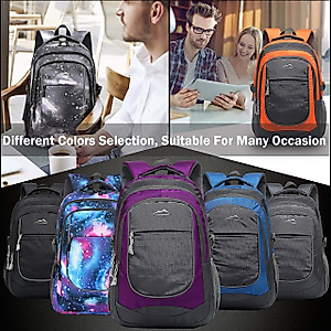 ProEtrade Extra Large Backpack Bookbag for College Travel Laptop Business Hiking Backpack Fit Laptop Up to 17 Inch Sturdy Multi Compartment Gifts for Men Women Night Light Reflective (Light Galaxy)