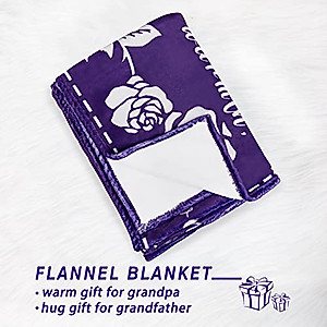 Gifts for Grandma from Grandson or Granddaughter - Soft Flannel Hug Grandmother Throw Blanket Thanksgiving, Christmas, Nana Birthday Gifts