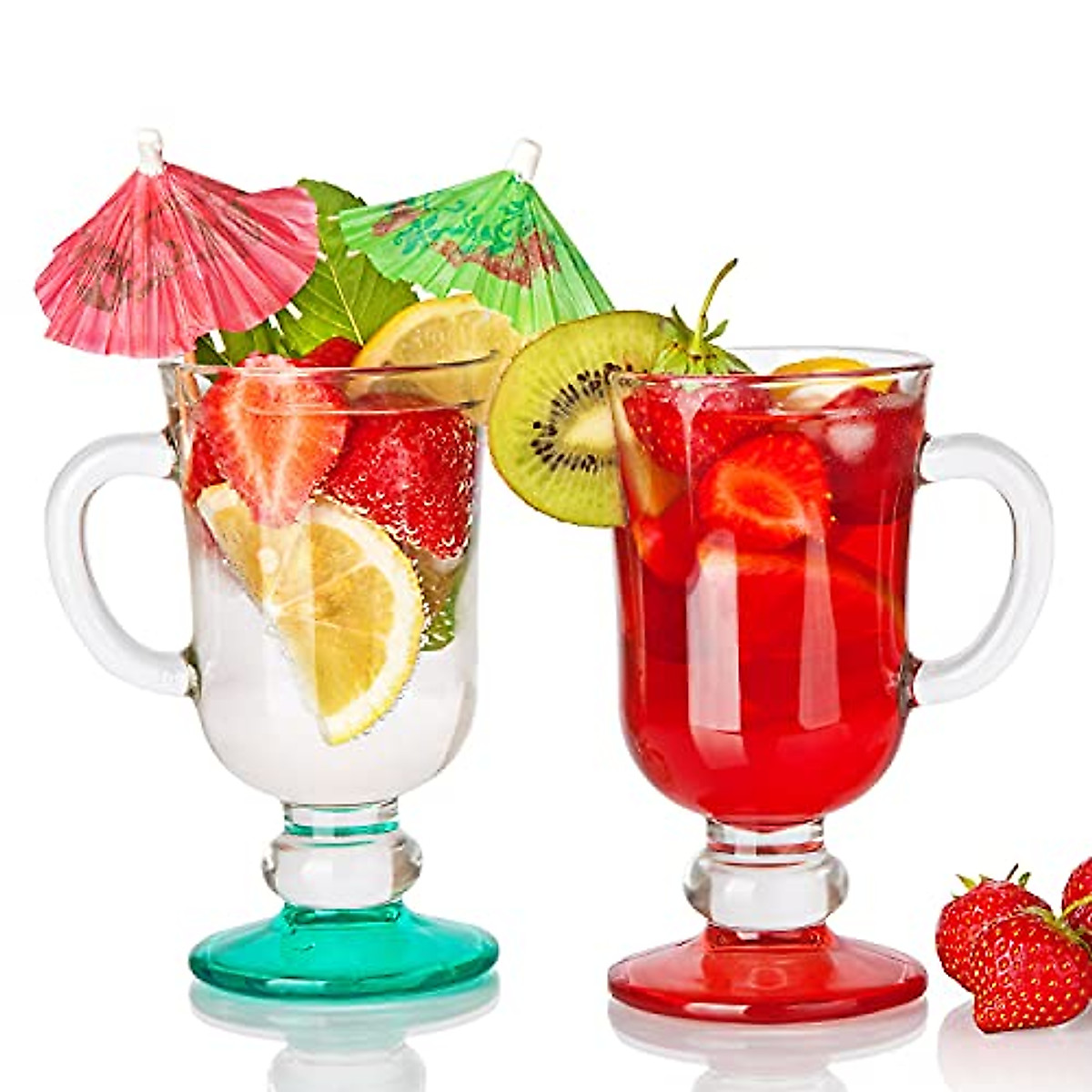 ALINK 144-Pack Cocktail Drink Umbrella Picks, Cupcake Toppers, Luau Parasols Toothpicks for Tropical Hawaiian Tiki Party Decorations