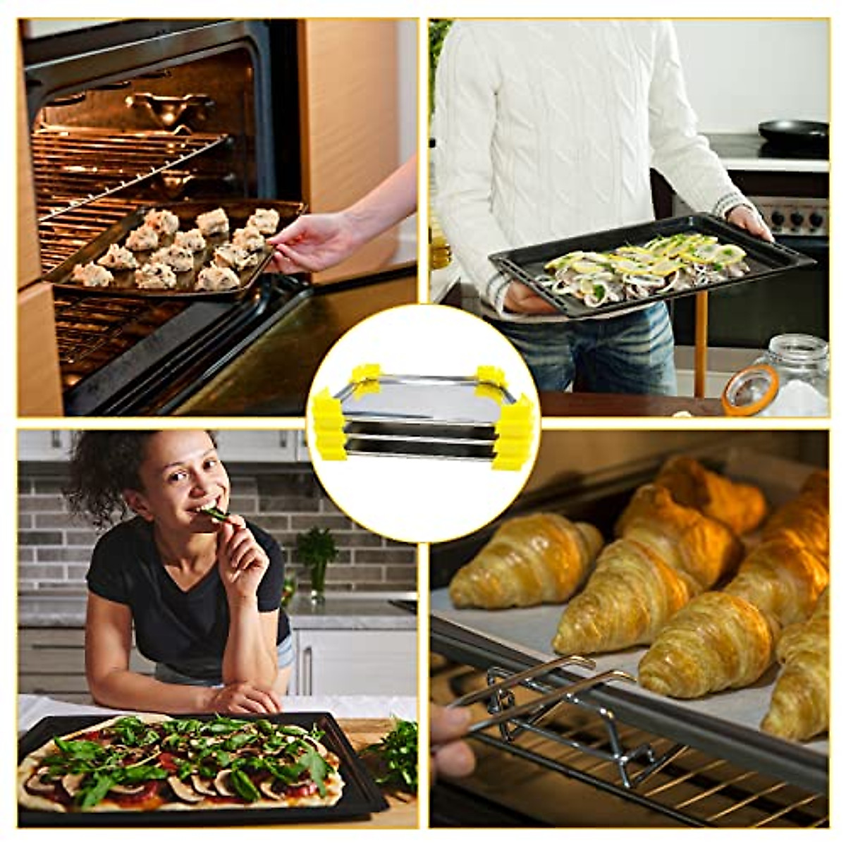 12 Pcs Tray Stackers for Freeze Dryer Trays Accessories, Tray Stackers Compatible for Harvest Right Trays Reducing Space (Yellow)