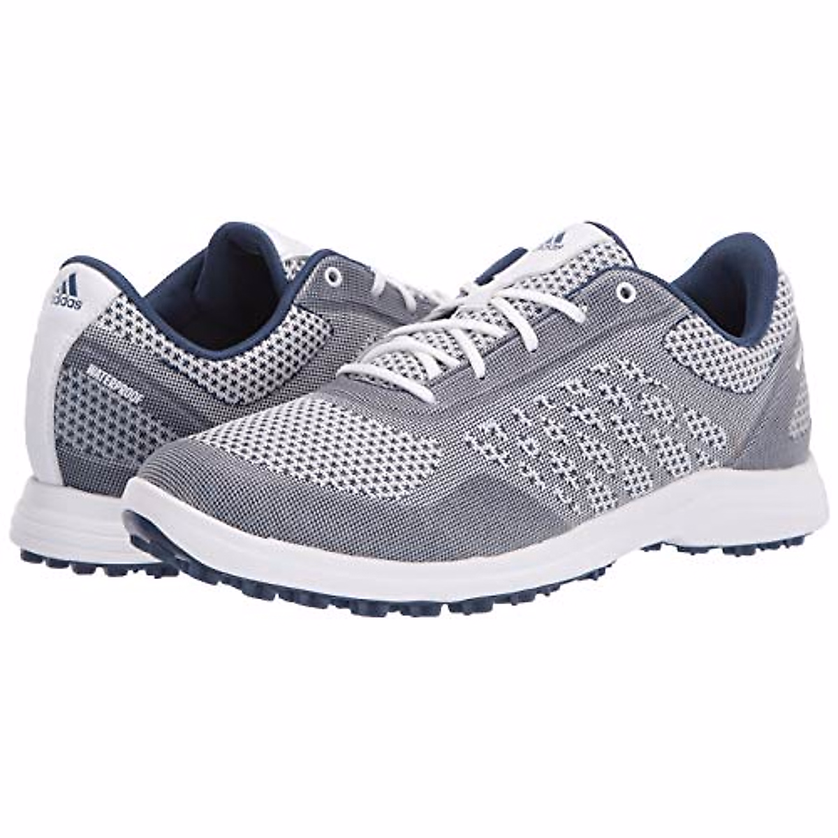 adidas Women's FW7483 Golf Shoe, FTWR White/Tech Indigo/Savannah, 6