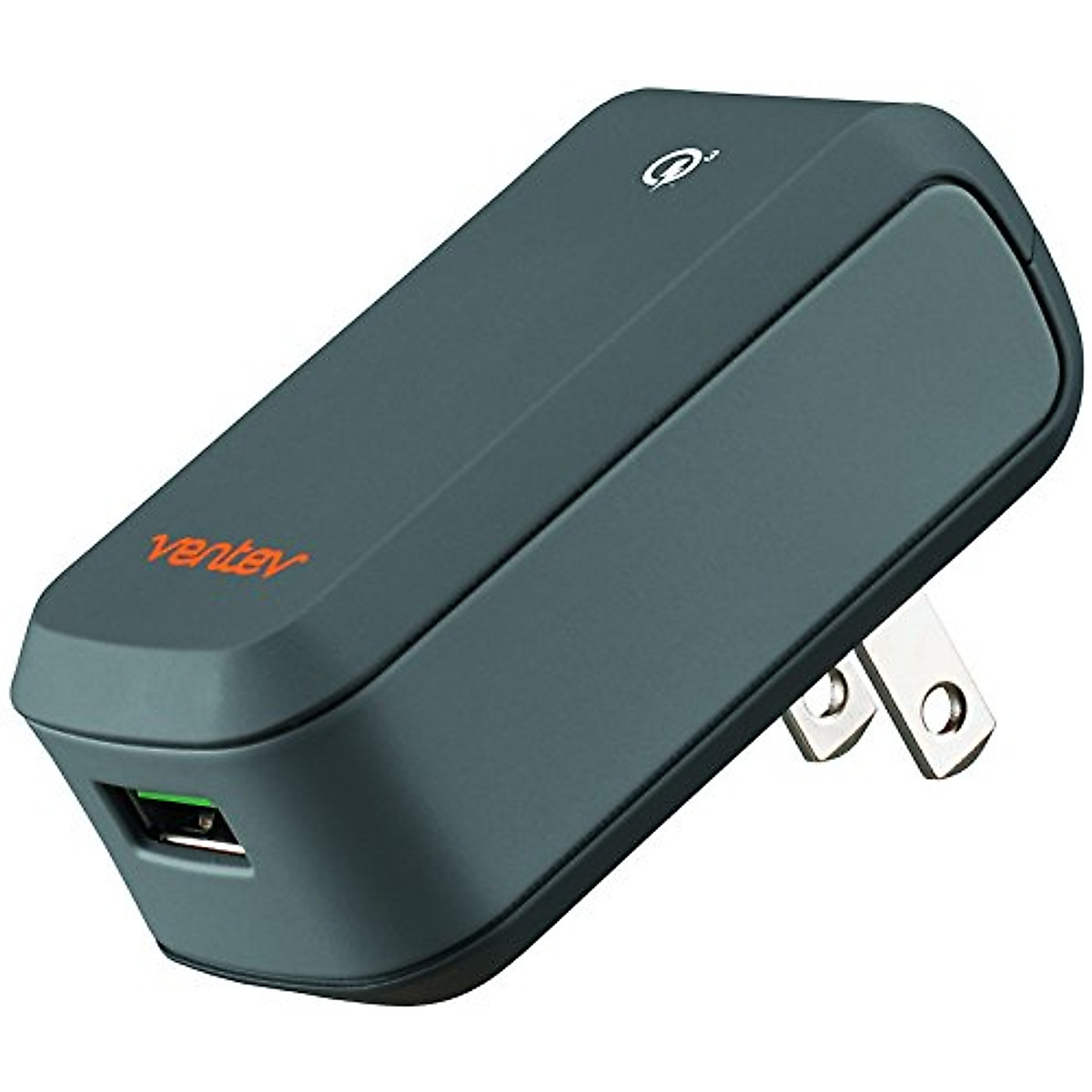 Ventev Wallport RQ1300 Wall Charger | Fast Charging, Qualcomm Quick Charge 3.0 Universally Compatible with Mobile Devices | Mfi Certified, Folding AC Prongs, Designed for Cases