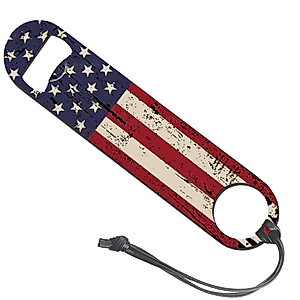 USA Flag Vintage Heavy Duty Bottle Opener Independence Day Bottle Opener Suitable for Kitchen Bar or Restaurant Unique Funny Stainless Steel Opener Gift Idea Gift for Bartender Men Friend Boyfriend