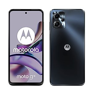 Motorola Moto G13 Dual SIM 128GB ROM + 4GB RAM Factory Unlocked 4G Smartphone (Matte Charcoal) - International Version