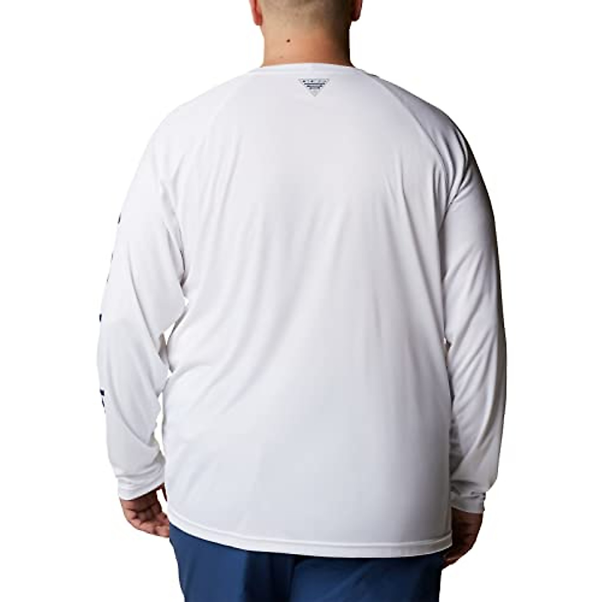 Columbia Men's Terminal Tackle Long Sleeve Fishing Shirt, White/Nightshade Logo, Medium