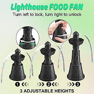 Food Fans for Tables, Portable Food Fan with Aroma Diffuser Function, Holographic Blade & 3 Heights Adjustable,Table Food Fan Food Fan for Outdoor Indoor,Picnic and Restaurant, 4pack