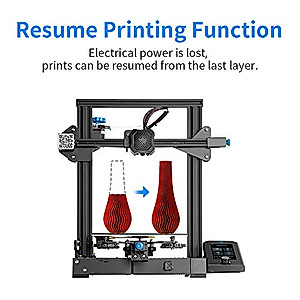Official Creality Ender 3 V2 Upgraded 3D Printer with Silent Motherboard Branded Power Supply Carborundum Glass Platform Resume Printing Function, DIY FDM 3D Printers Build Size 8.66x8.66x9.84 inch