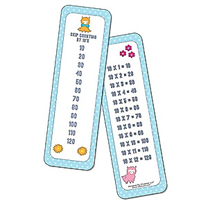 Creanoso Skip Counting Chart Bookmark Cards - Llama Theme (6-Set X 11 Cards) – Stocking Stuffers Gifts Page Clippers Corporate Giveaways