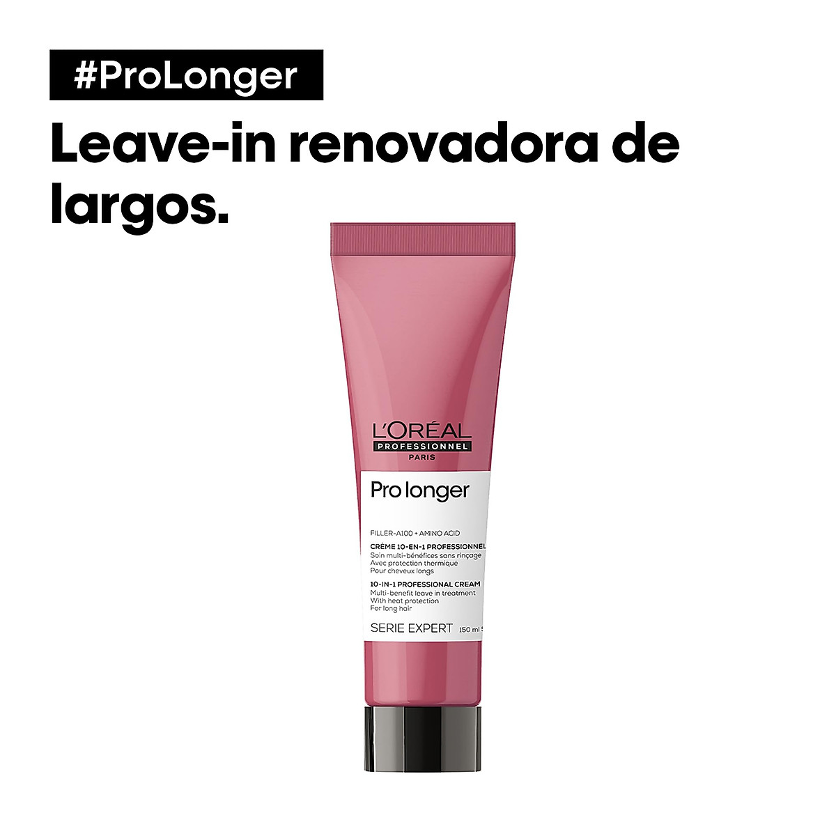 L'Oreal Professionnel Pro Longer Heat Protectant Cream - For Thinned Hair, Fills and Visibly Reduces Appearance of Split Ends, Provides Thicker Hair and Shine