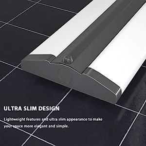 TychoLite 110W 8FT LED Wraparound Light Fixture Ultra Slim LED Shop Lights for Garage, No Glare, 12600 Lumens, 5000K Daylight, 8 Foot Flush Mount Office Ceiling Wrap Light for Workshop, 4 Pack