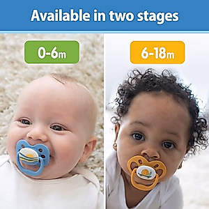 Dr. Brown's Advantage Baby Pacifiers, 6 -18 Month, Blue, 2 Count