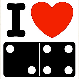 CafePress I Love Dominoes Tote Bag Canvas Tote Shopping Bag