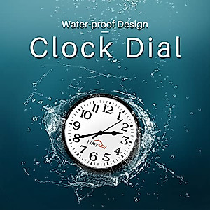 giole 13" Indoor Outdoor Sun and Moon Wall Clock, Silent Non-Ticking Wall Clocks Battery Operated, Outdoor Clocks Waterproof for Patio and Home Decor