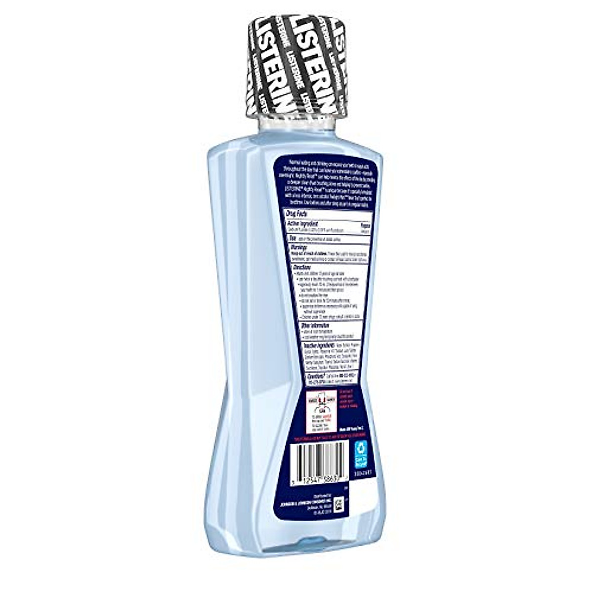 Listerine Nightly Reset Alcohol-Free Anticavity Nighttime Mouthwash, Deep Clean that Fights Bad Breath and Restores Enamel, Twilight Mint Flavor, 400mL