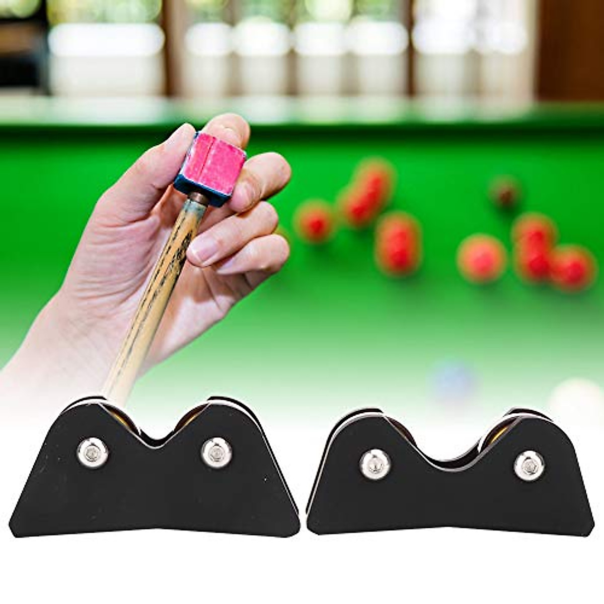 Pomya Pool Billiard Cue Roller 2Pcs Lightweight Pool Billiard Cue Snooker Club Roller Straightness Detector Checker Inspect Tool Straightness Checker